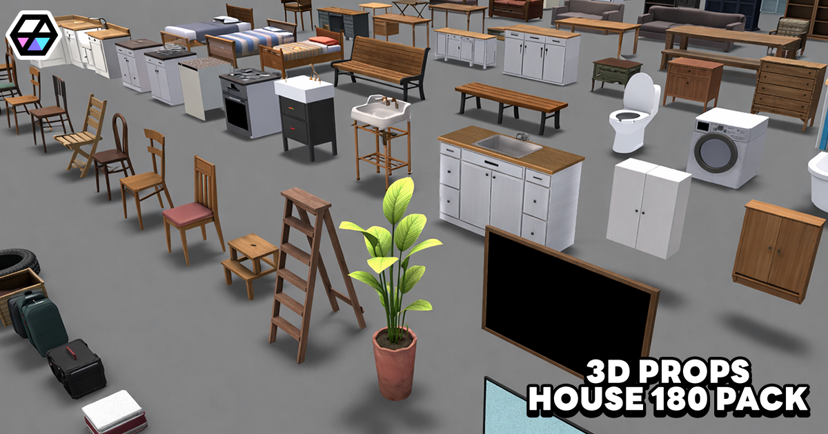 3D Props - House 180 Pack | 3D Interior | Unity Asset Store