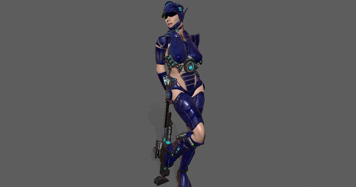 Sci_Fi_Ranger_Blue_color | Characters | Unity Asset Store