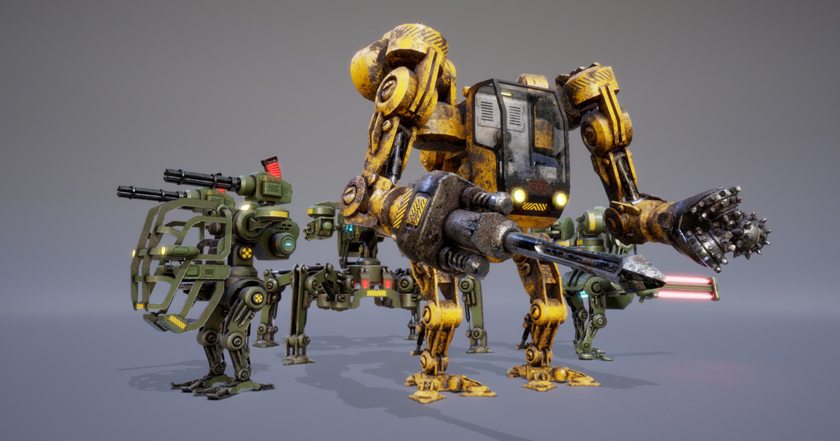 SCI FI ROBOTS PACK VOL 3 | 3D Robots | Unity Asset Store