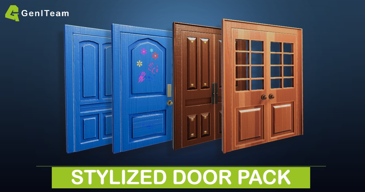 Stylized Door Pack | 3D Interior | Unity Asset Store