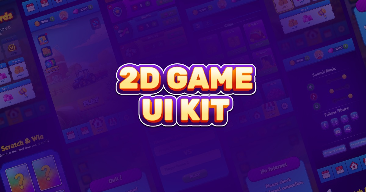 2D Mobile Game UI Kit | 2D GUI | Unity Asset Store
