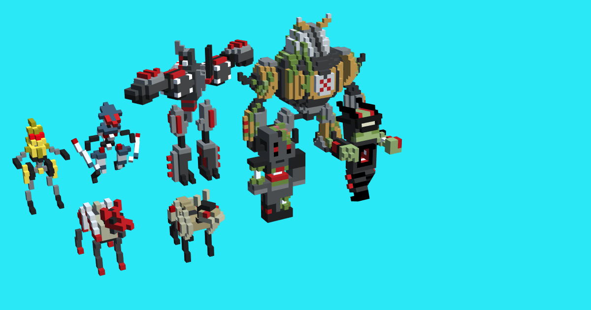 Blocky Robots Animated Pack | 3D 로봇 | Unity Asset Store
