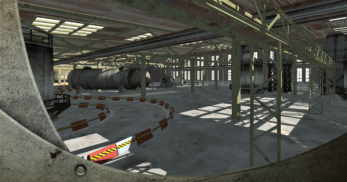 Industrial indoor kart racing track. | 3D Environments | Unity Asset Store