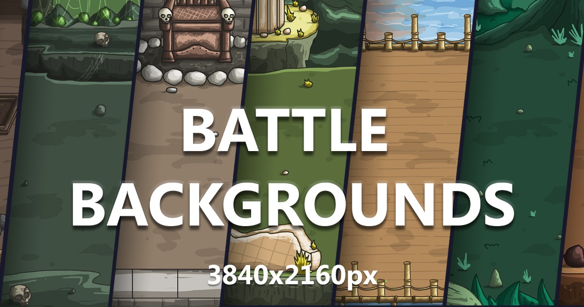 44 Fantasy Battle Backgrounds | 2D 环境 | Unity Asset Store