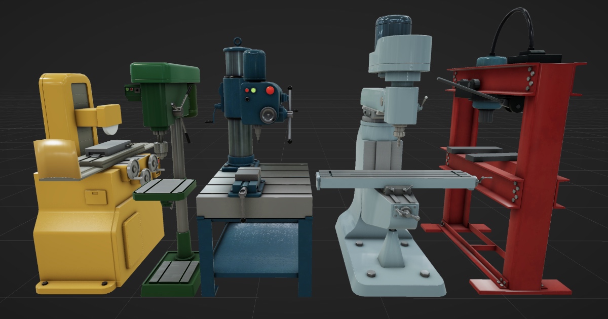 Metalworking Machinery | 3D Industrial | Unity Asset Store