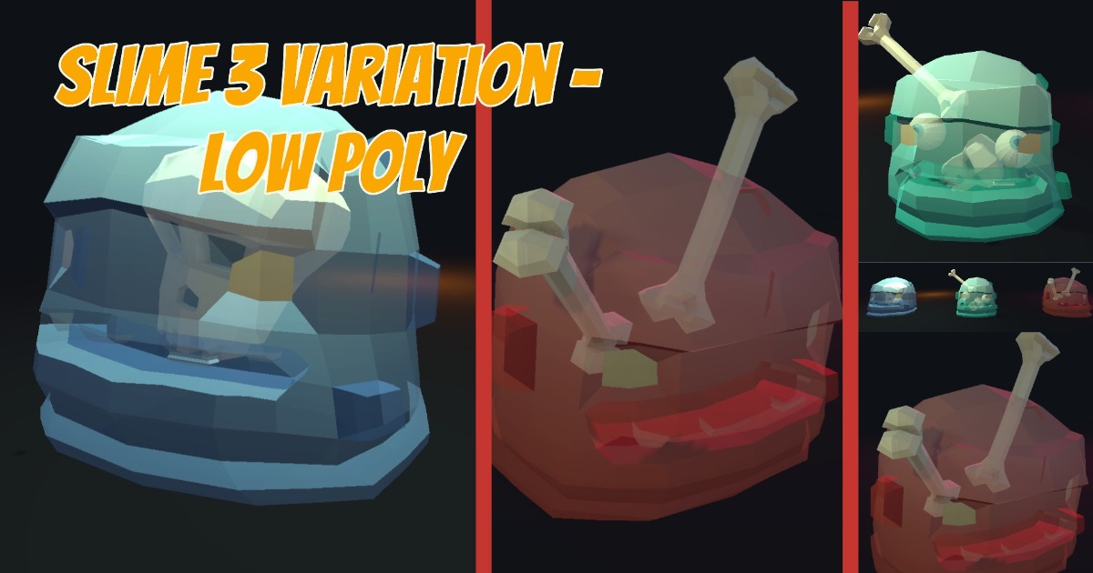 3 SLIME - LOWPOLY | 3D Creatures | Unity Asset Store