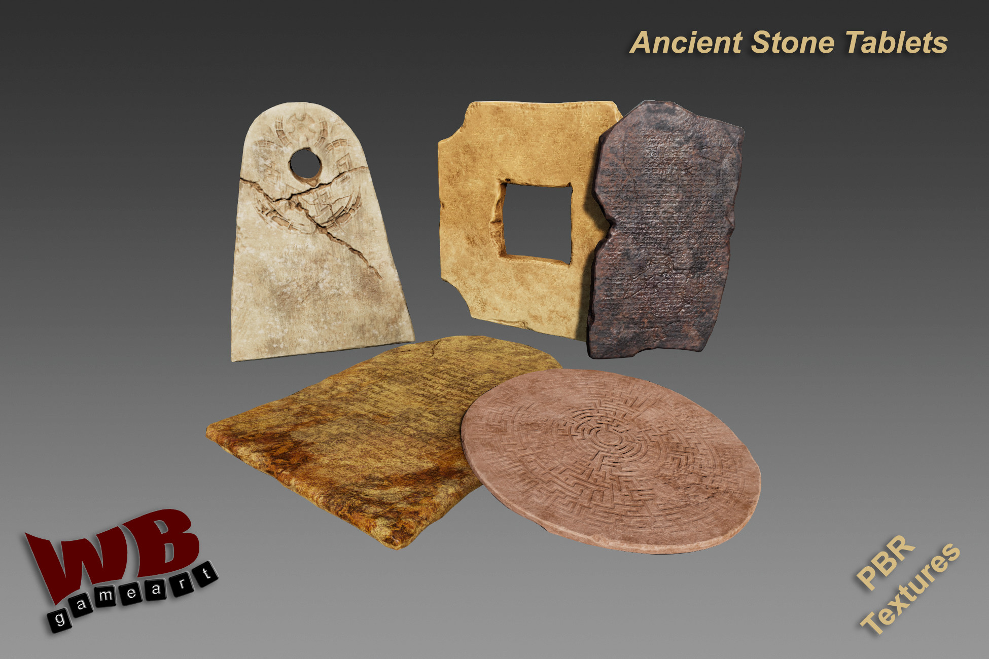Ancient Stone Tablets | 3D Props | Unity Asset Store