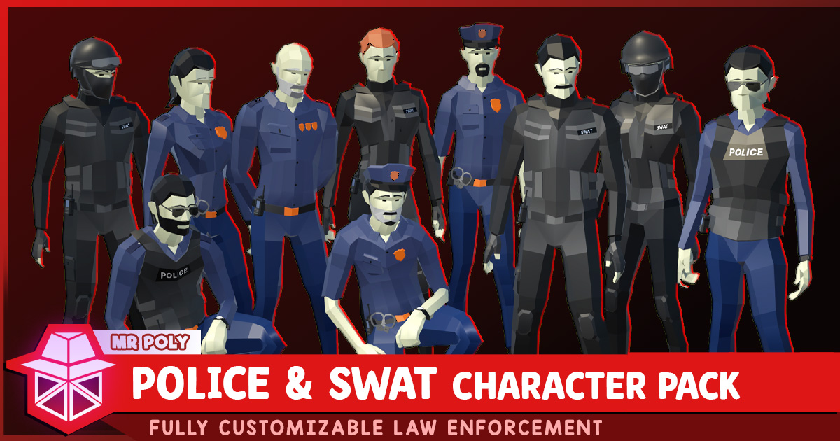 Low Poly Police & SWAT Character Pack | Characters | Unity Asset Store