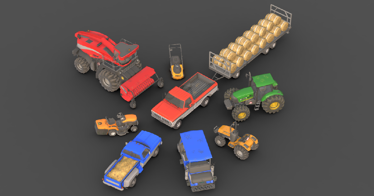 3D model Farm Vehicle Pack 2 | 3D Land | Unity Asset Store