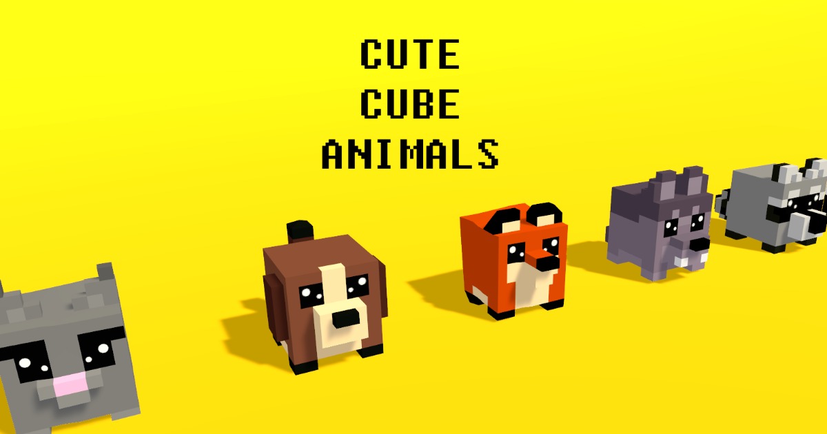 Cute Cube Animals | 3D Animals | Unity Asset Store