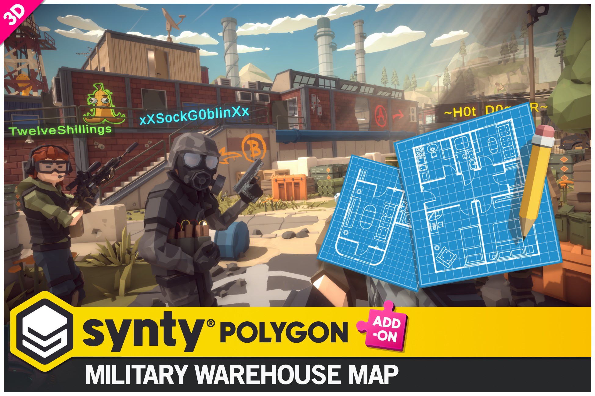 POLYGON - Military Warehouse Map by Synty | 3D Industrial | Unity Asset ...