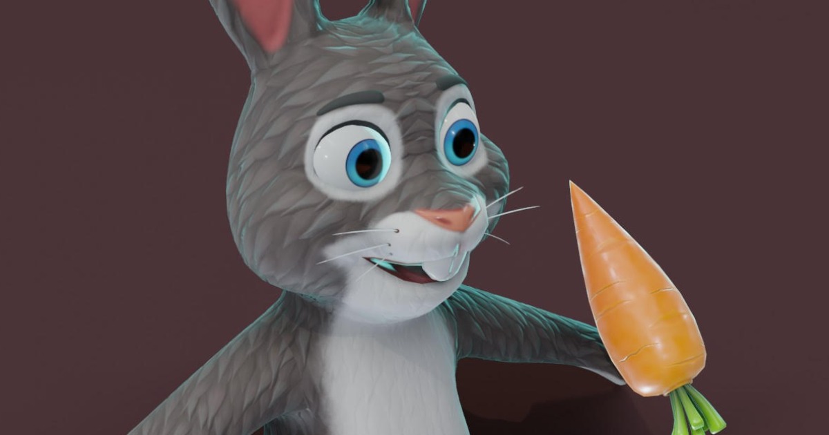 Cartoon Rabbit Rigged 3D Model | Characters | Unity Asset Store