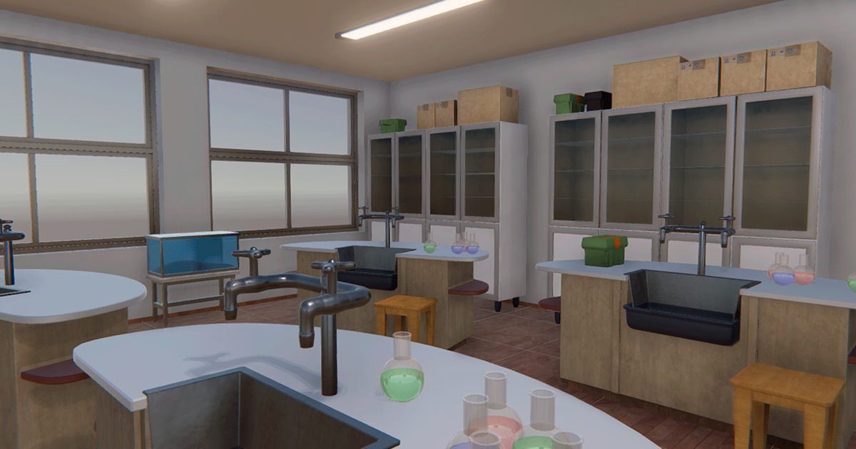School laboratory - interior and props | 3D Interior | Unity Asset Store