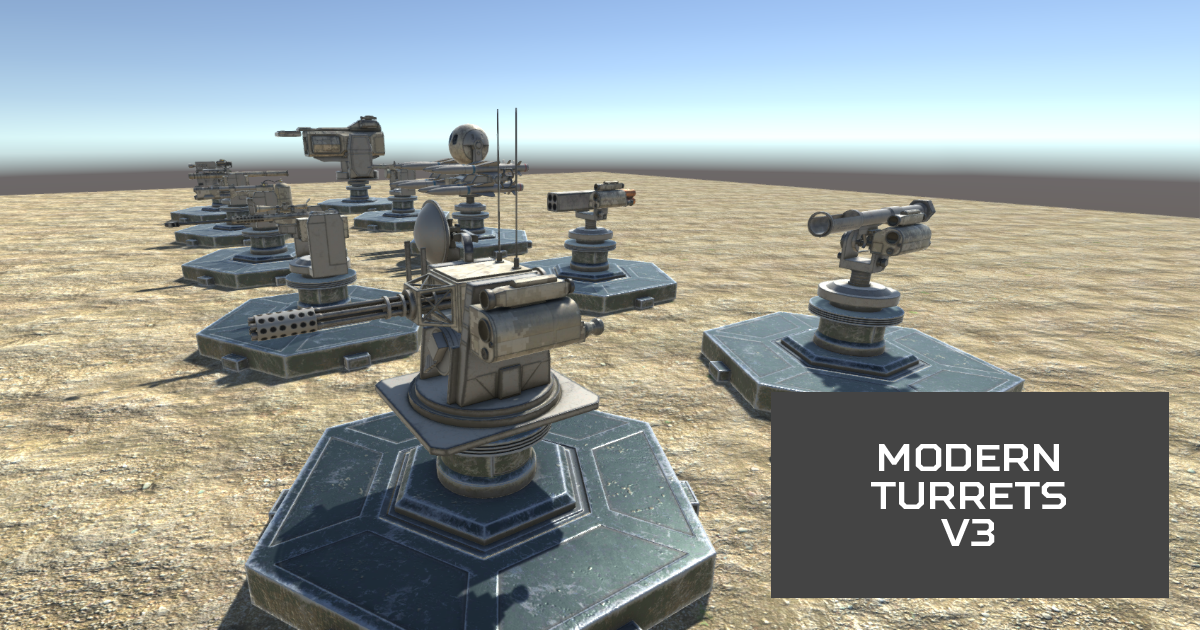 Modern Unmanned Turrets v3 | 3D Guns | Unity Asset Store