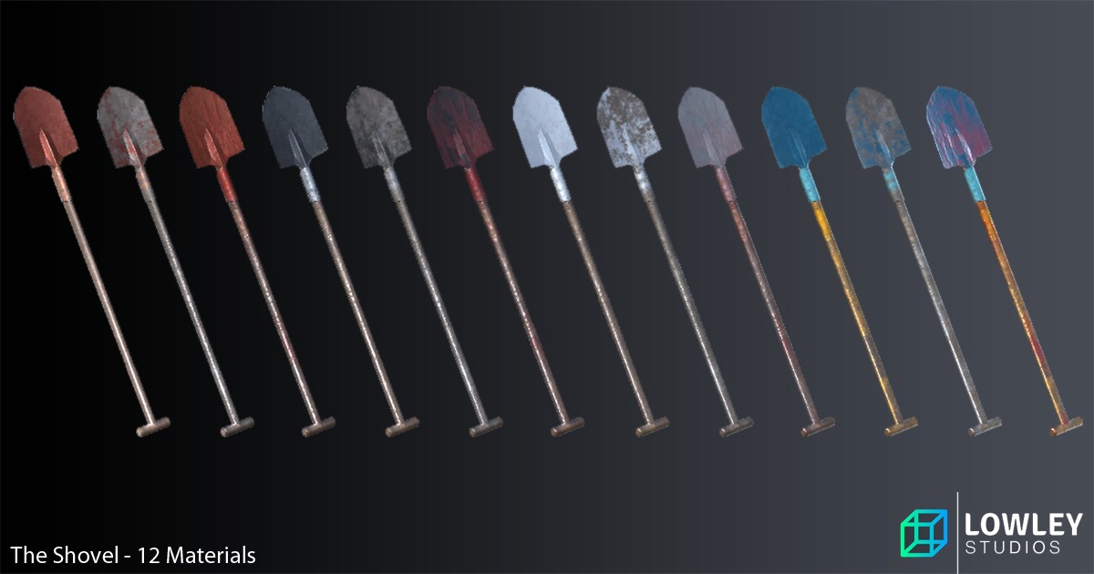 Low Poly Shovel | 3D Tools | Unity Asset Store