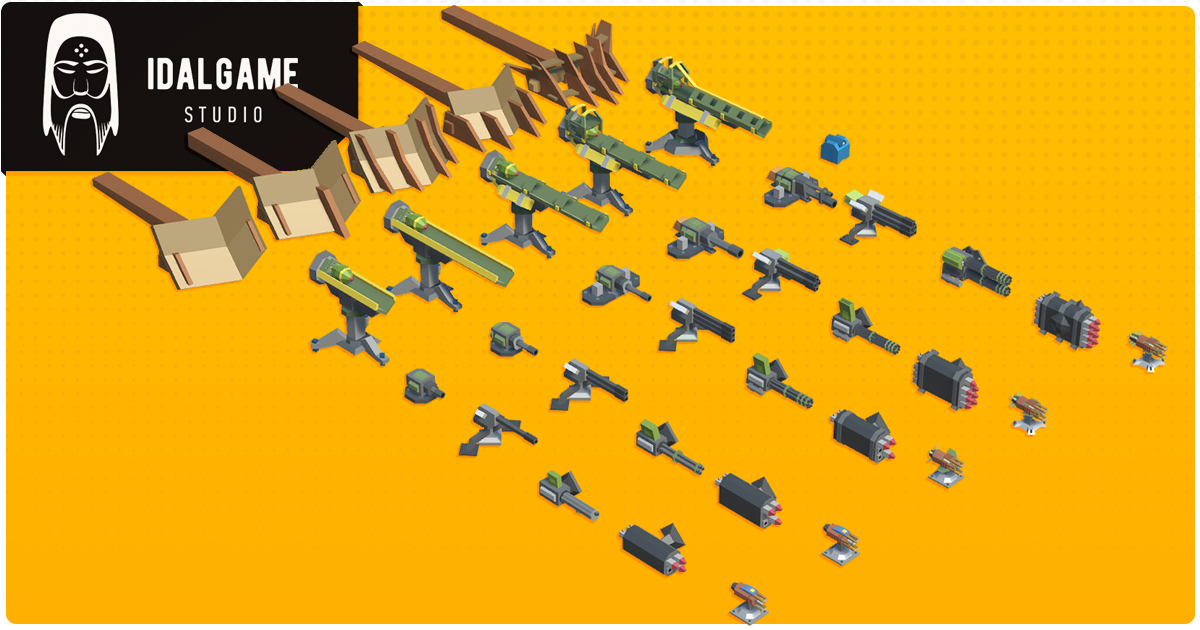 Customized Weapons - Low poly | 3D Weapons | Unity Asset Store