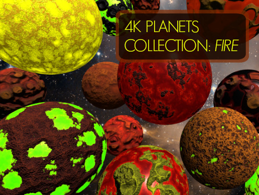 4K Planets Collection: Fire | 3D SF | Unity Asset Store