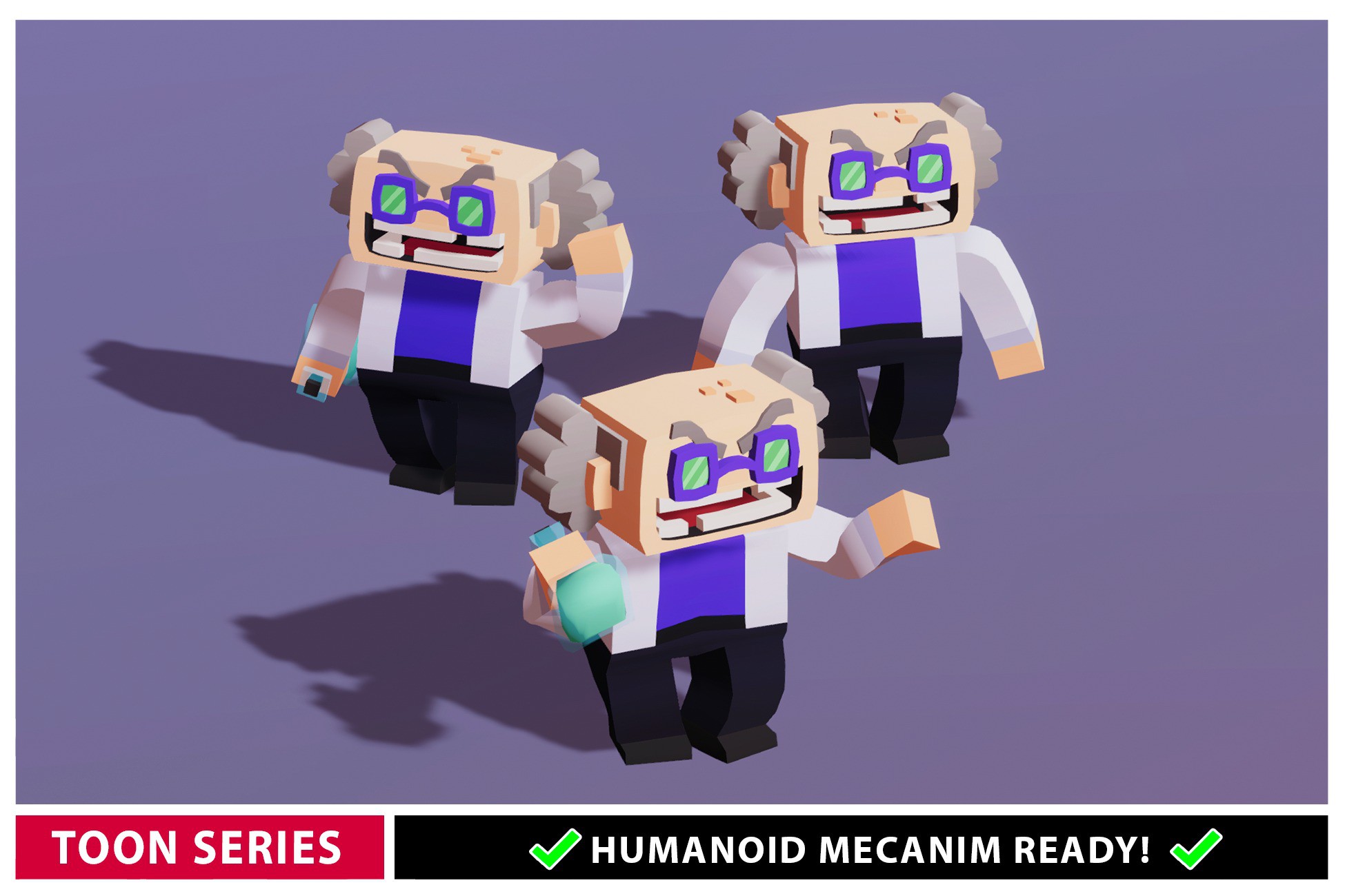 Mad Scientist Toon Humanoid Series | Characters | Unity Asset Store