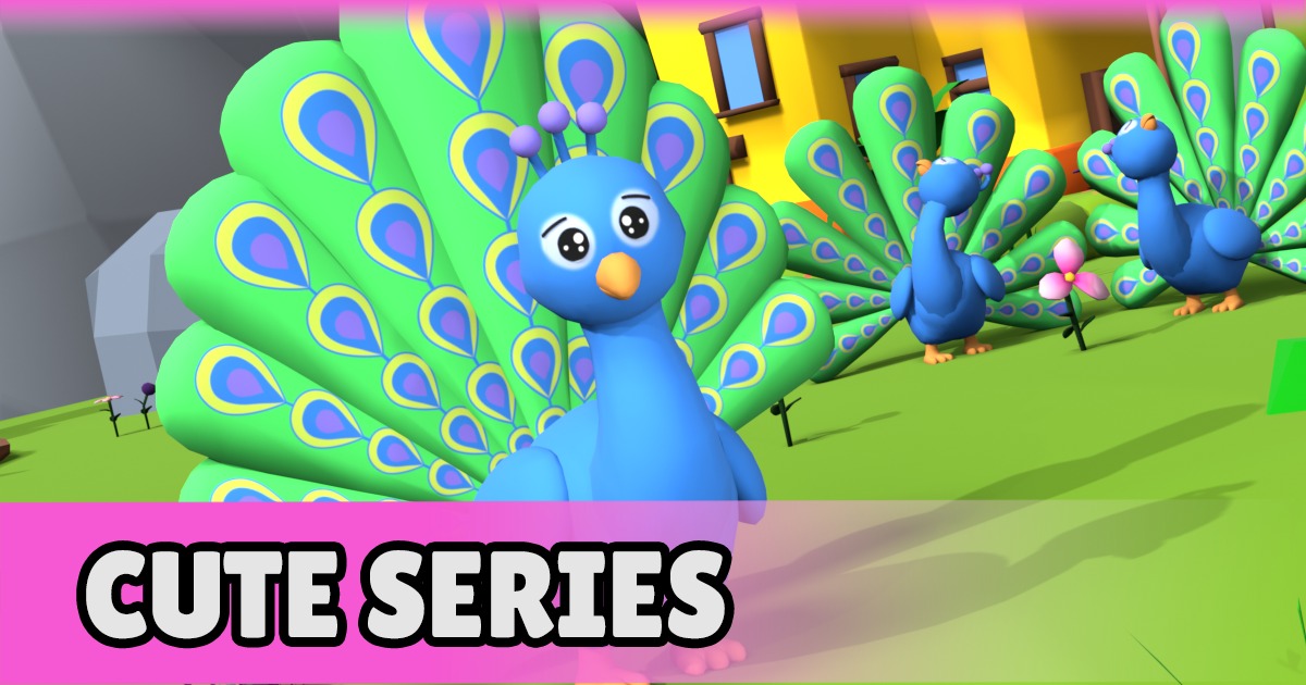 Cute low poly Peafowl | Characters | Unity Asset Store