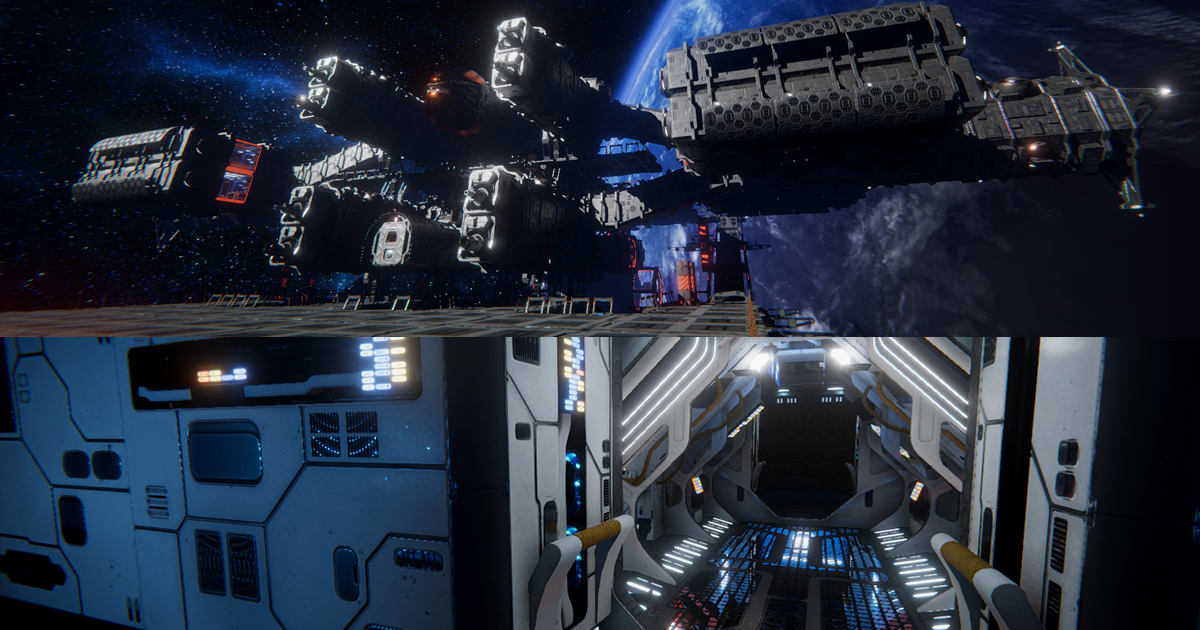 Sci-Fi Heavy Station Set SPACE STATION-2 | 3D Sci-Fi | Unity Asset Store