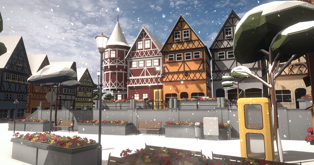 German Town/City Pack - Stylized Low Poly | 3D Urban | Unity Asset Store