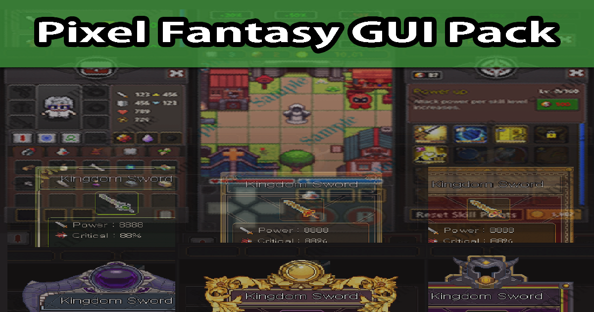 Pixel Fantasy GUI Pack! | 2D GUI | Unity Asset Store