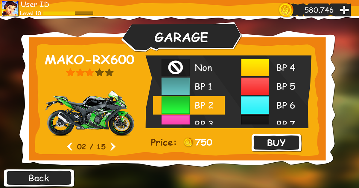 Bike Racing Graphics CxS (GUI Skin 10) | 2D GUI | Unity Asset Store