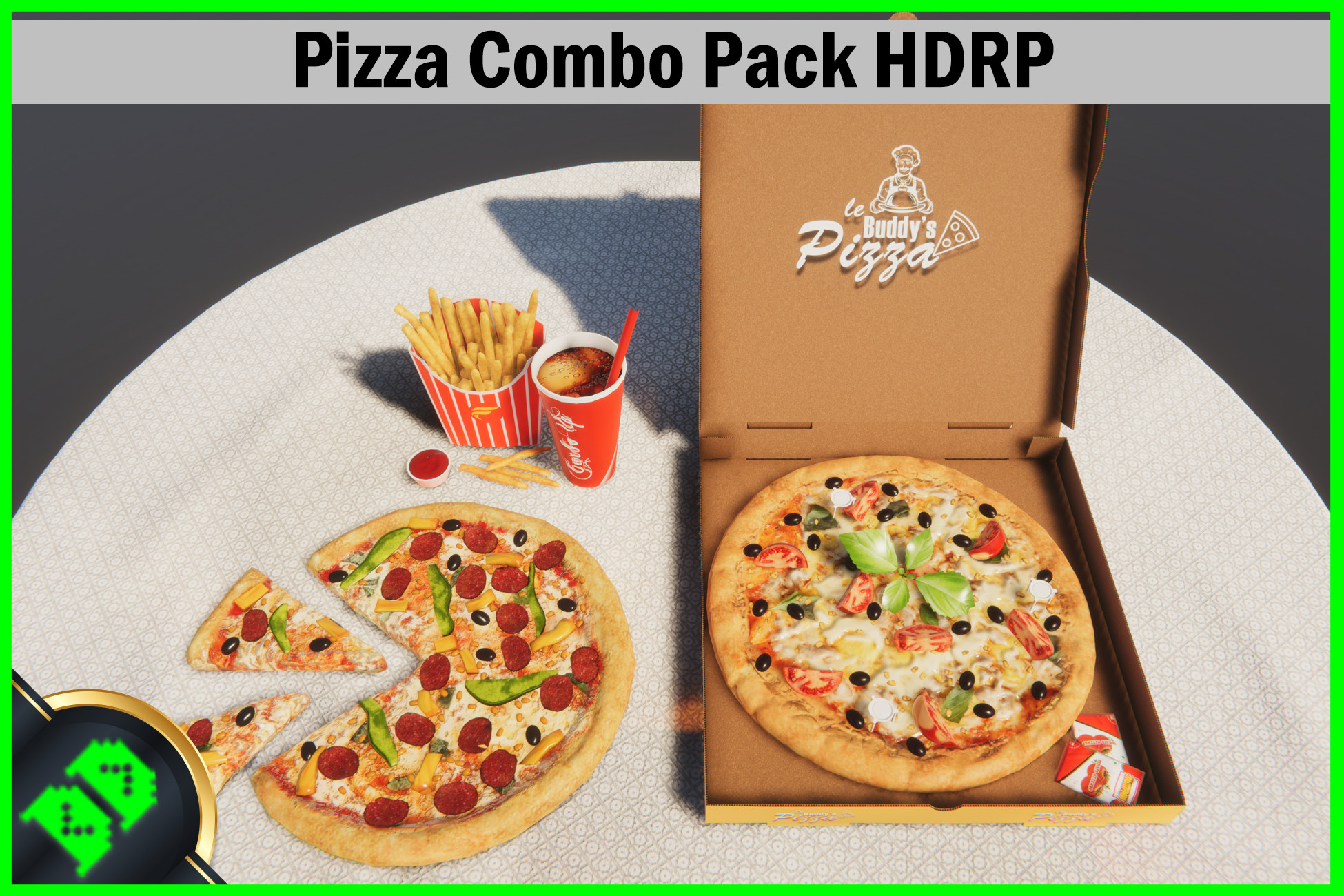 Pizza Combo Pack HDRP | 3D 食物 | Unity Asset Store