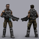 SCI FI HUMAN MERCENARY MALE