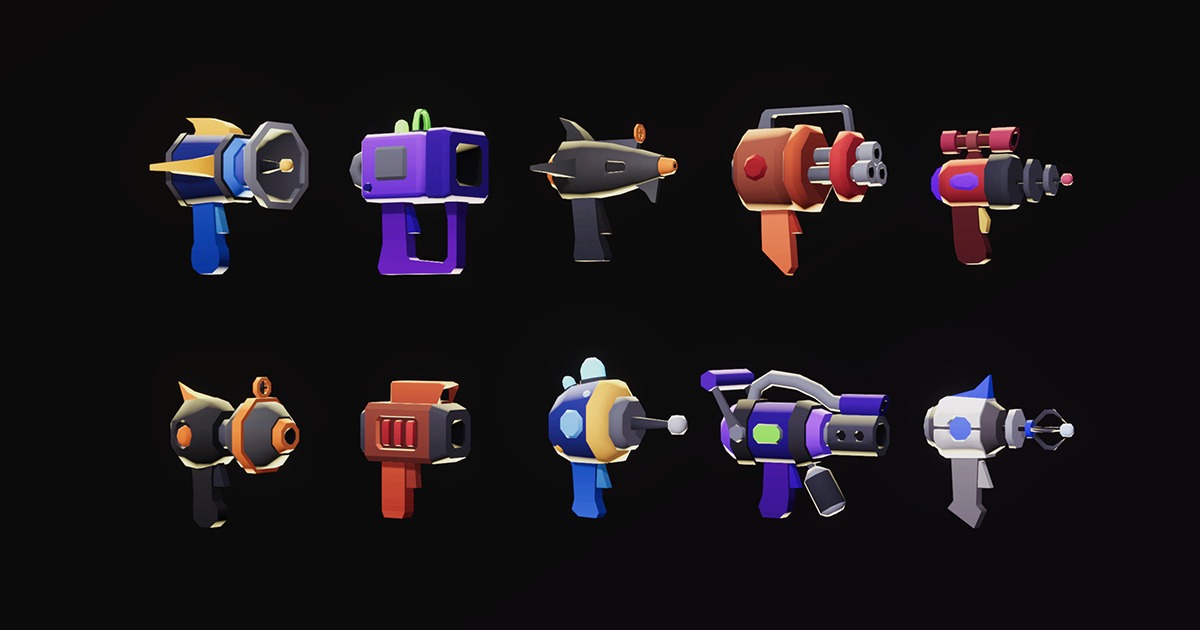 Guns Pack Cute Series | 3D Guns | Unity Asset Store