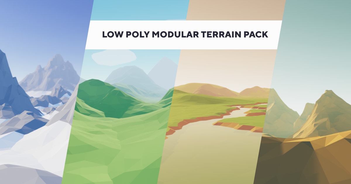 Low Poly Modular Terrain Pack | 3D Environments | Unity Asset Store