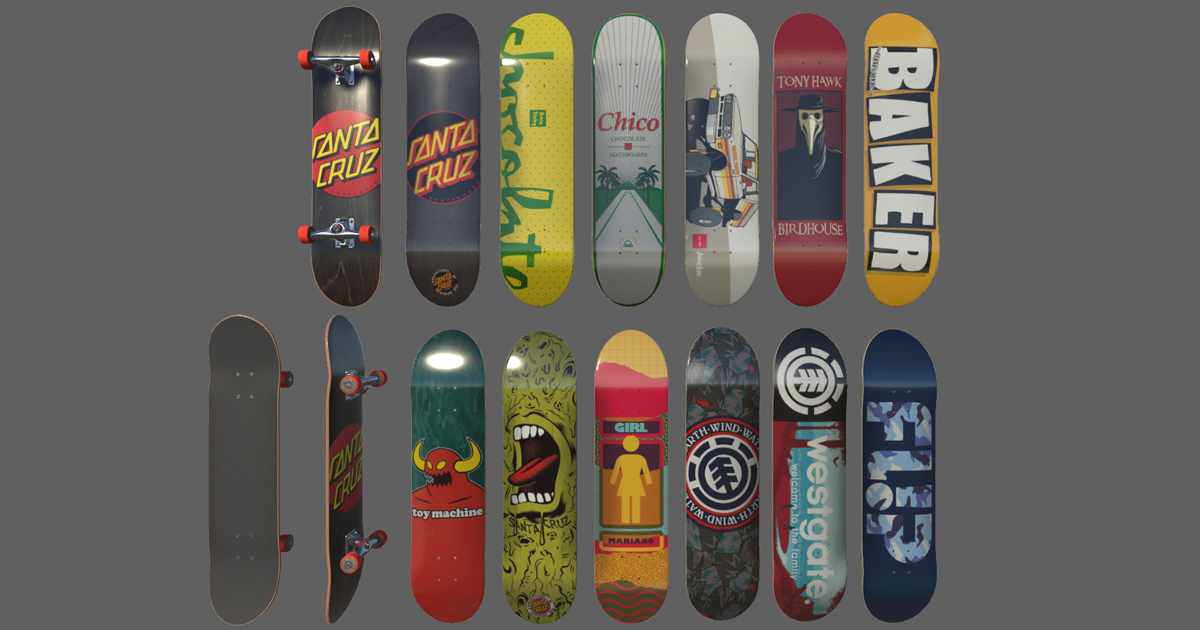 Skateboard Decks | 3D Vehicles | Unity Asset Store