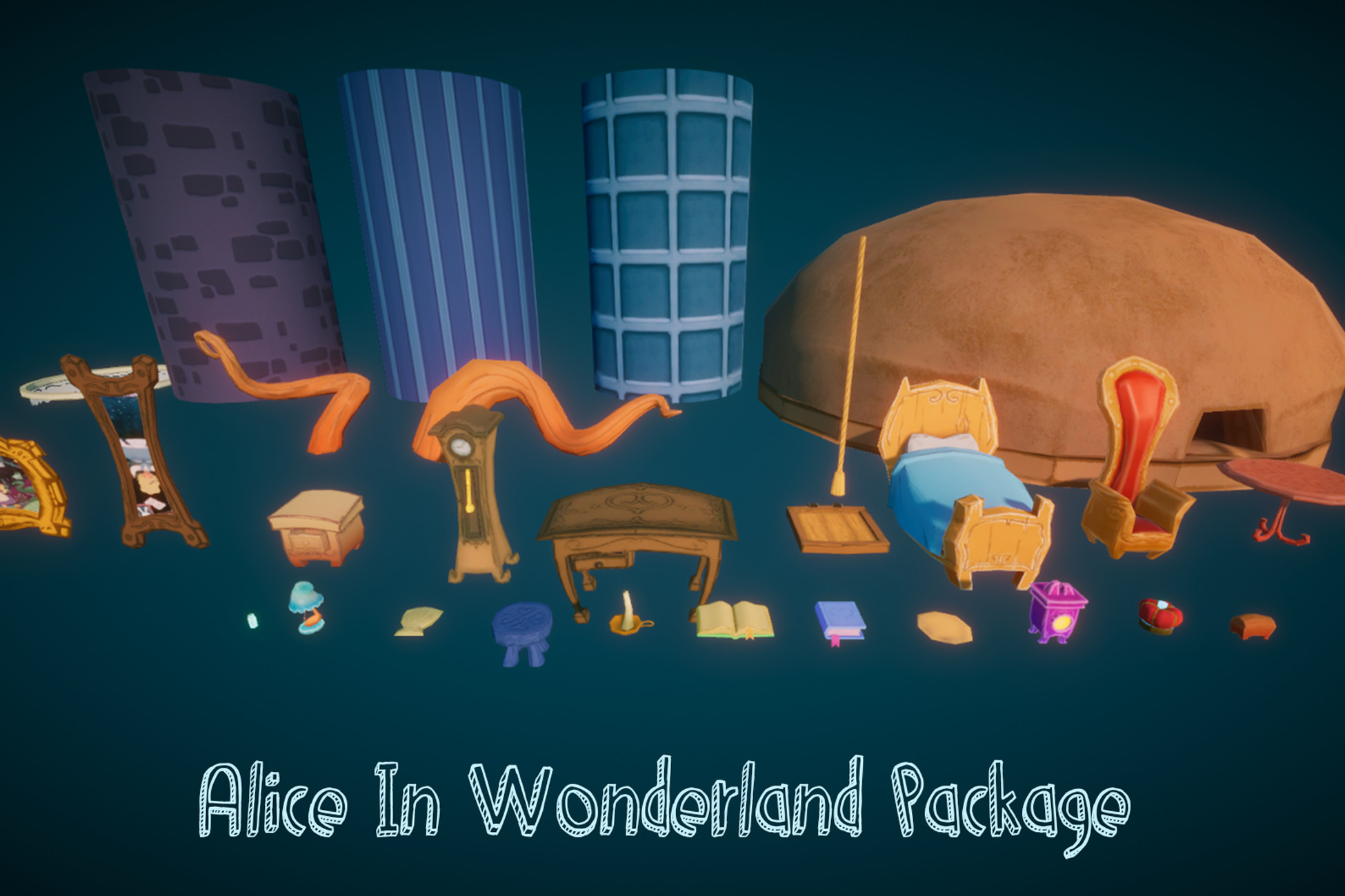 Alice in wonderland Package | 3D 梦幻 | Unity Asset Store