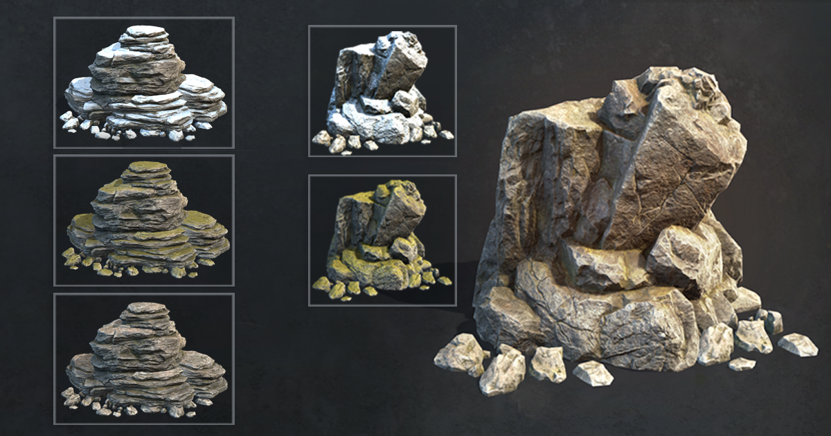Stone Boulders Vol.1 | 3D Landscapes | Unity Asset Store