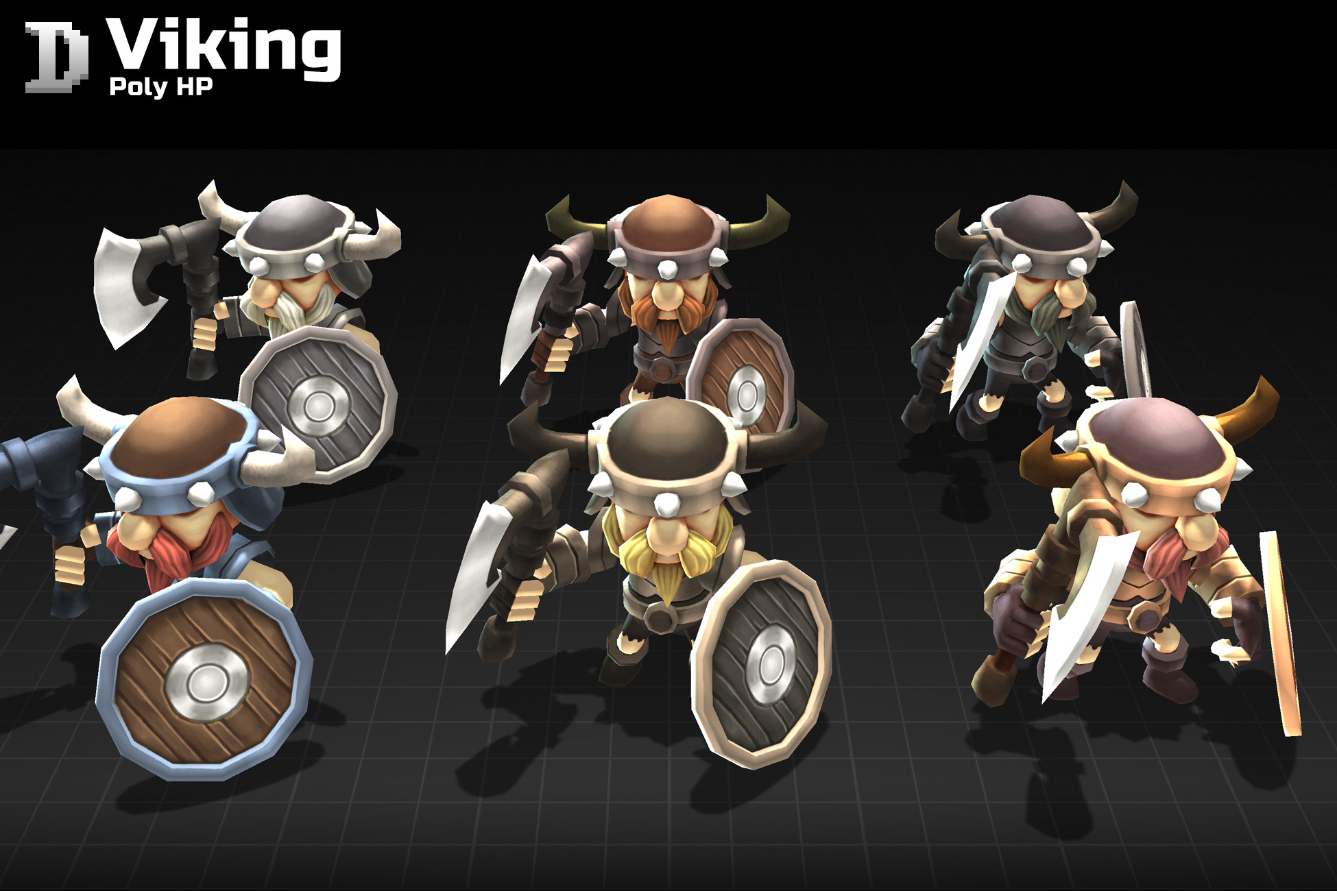 Poly HP - Viking | 3D Creatures | Unity Asset Store