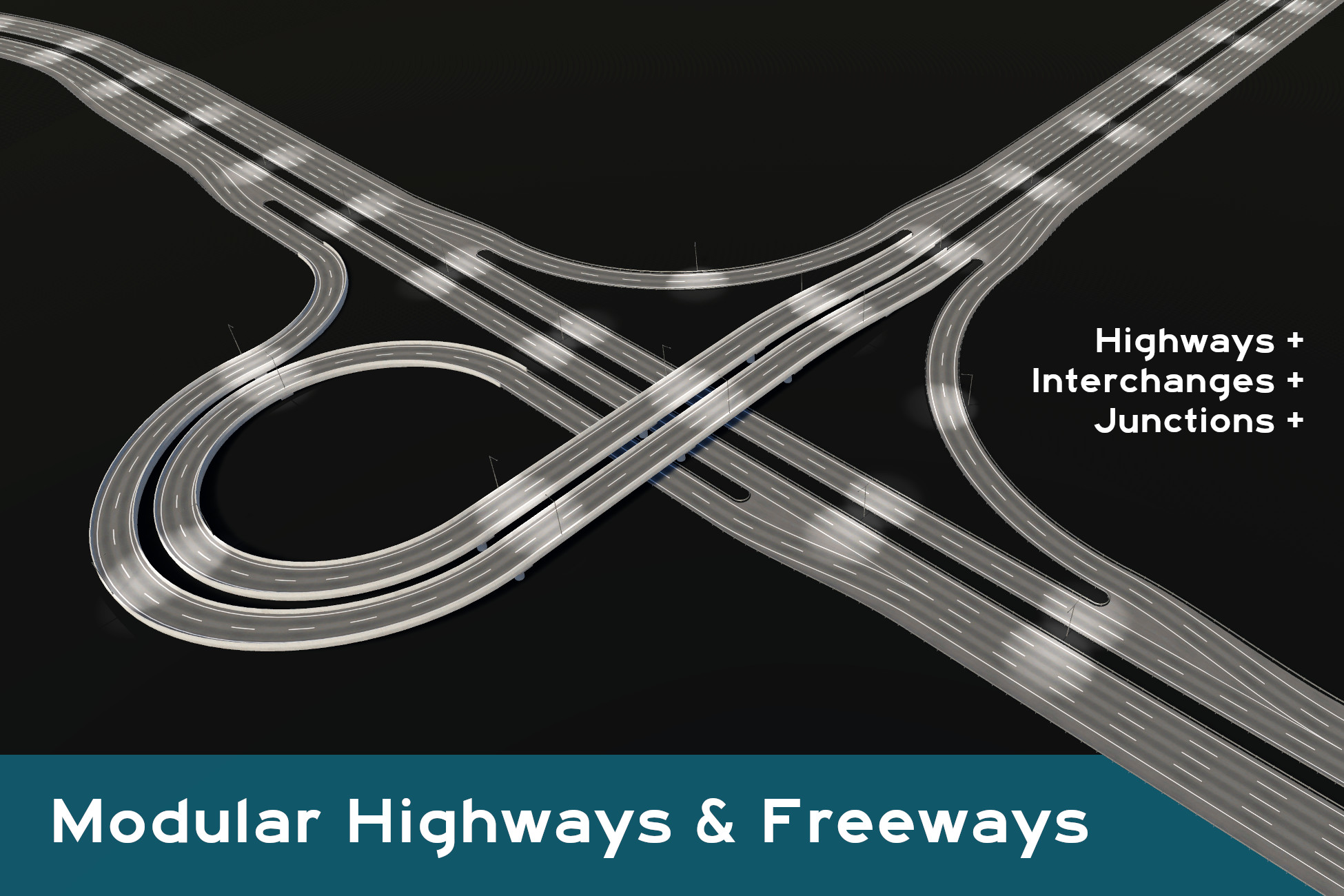 Modular Highways & Freeways | 3D Roadways | Unity Asset Store