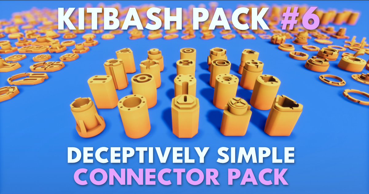 Simple Connector Kitbash #6 | 3D Industrial | Unity Asset Store