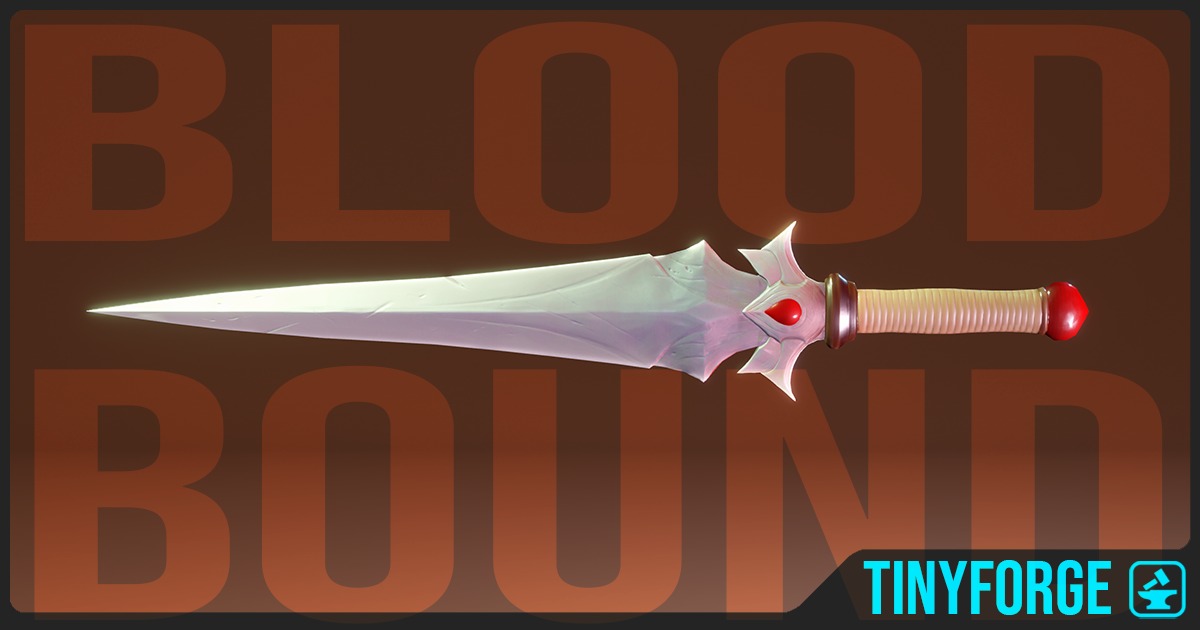 Bloodbound | Stylized Fantasy Dagger |Handpainted | 3D Weapons | Unity ...