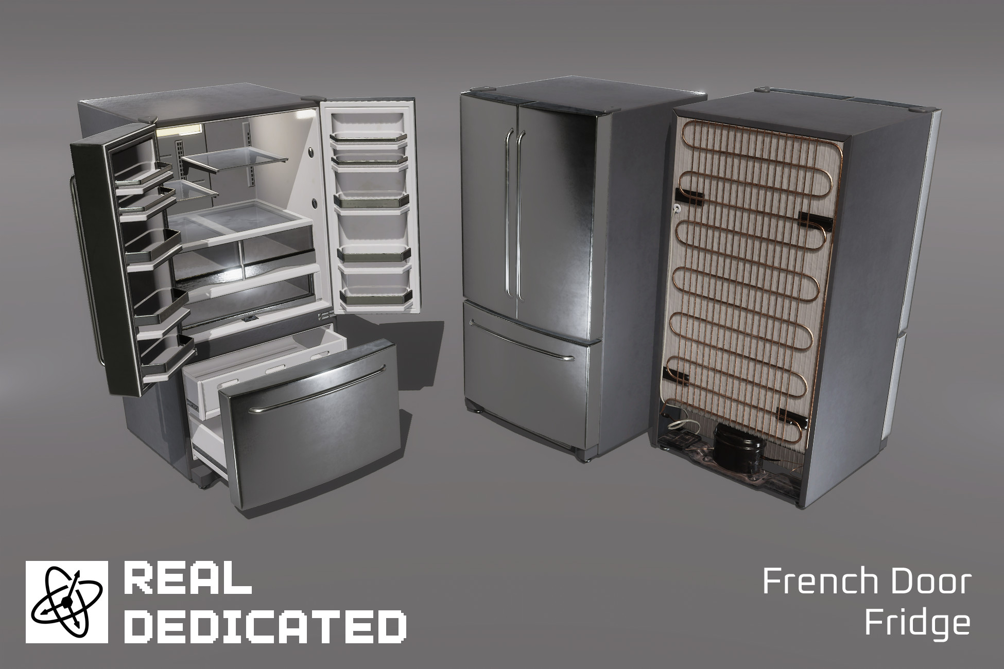 French Door Fridge | 3D 소품 | Unity Asset Store
