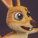 Stylized Kangaroo 3D Model (Low-Poly, Game-Ready, Animated, Built-In)
