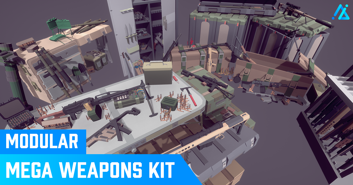POLY - Mega Weapons Kit Modular | 3D Weapons | Unity Asset Store