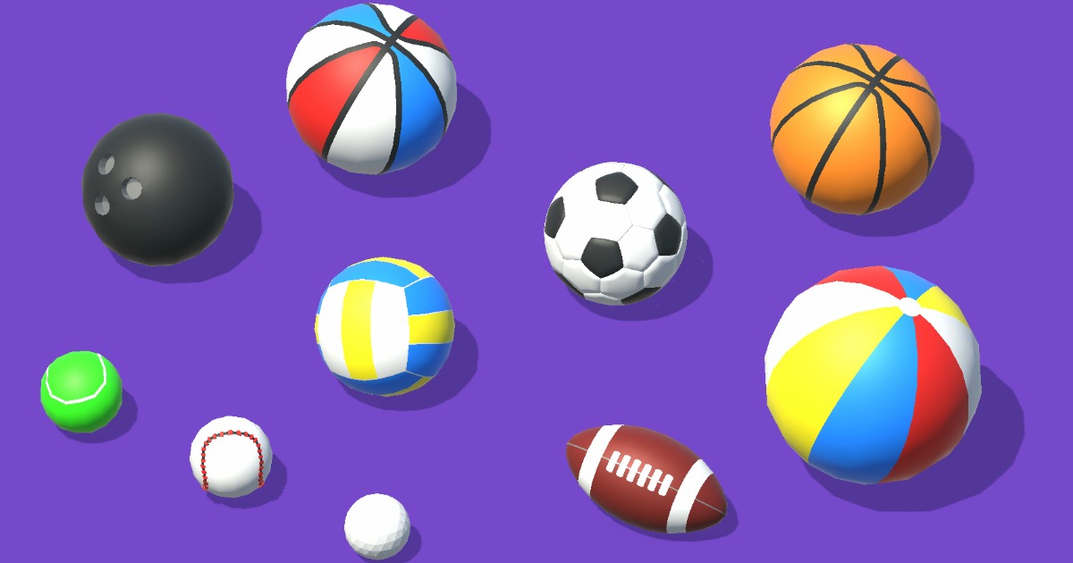 Cartoon Balls Pack | 3D Props | Unity Asset Store