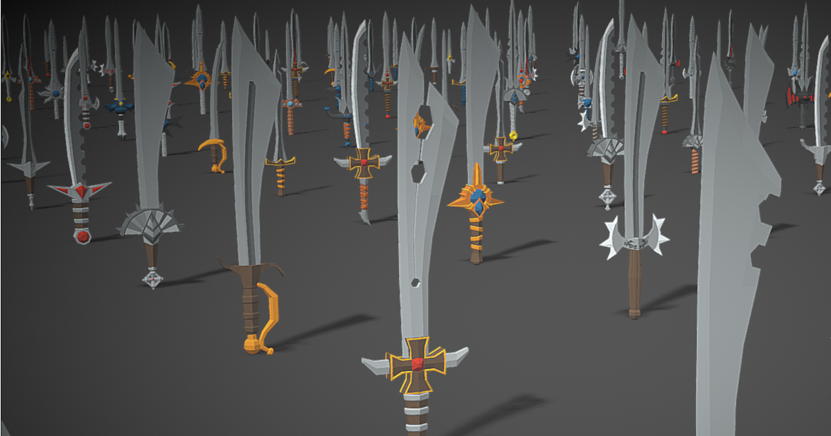 Swords Pack 1 - 300 Low Poly Weapons | 3D Weapons | Unity Asset Store