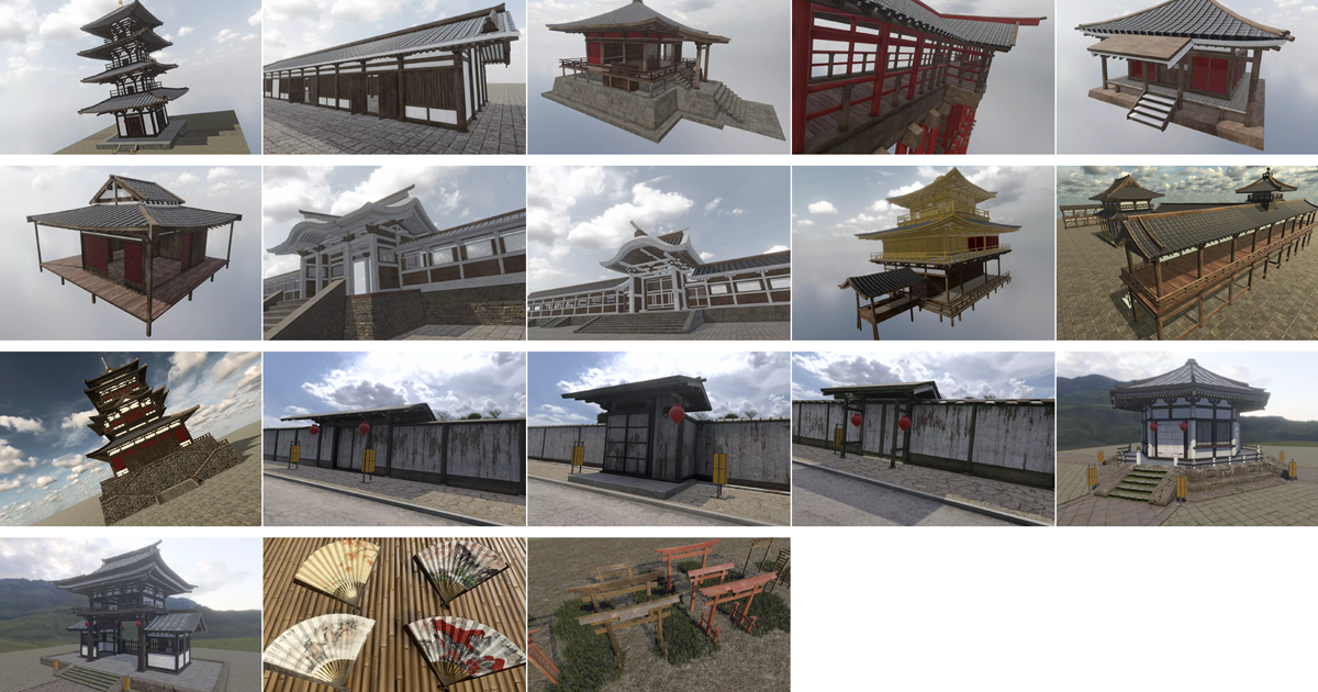 Asian Buildings Collection | 3D Historic | Unity Asset Store