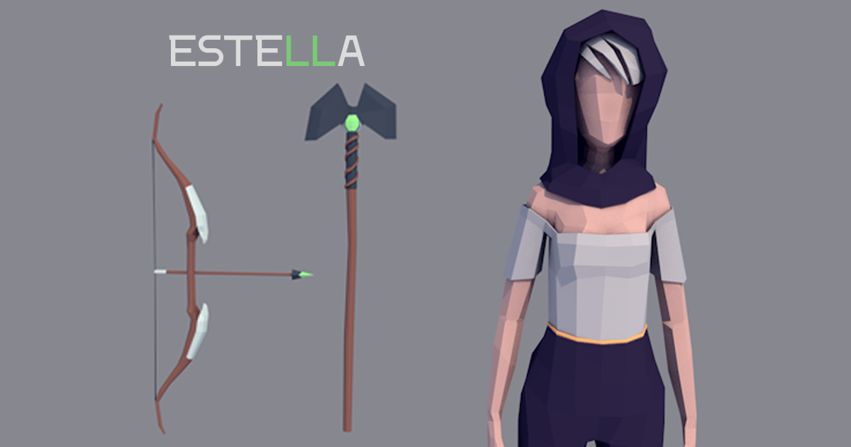 Estella - LOW POLY CHARACTER | 3D Humanoids | Unity Asset Store