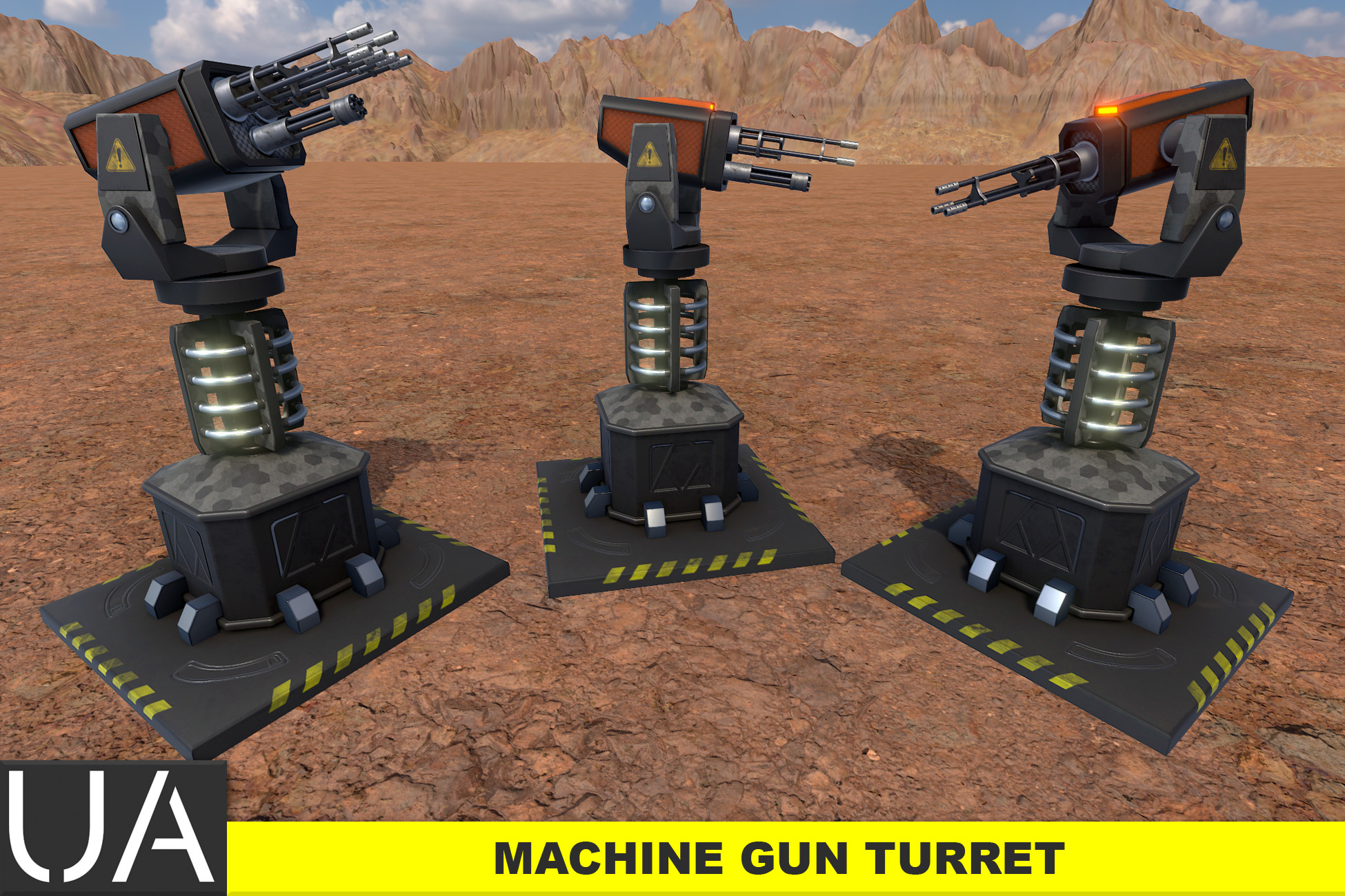 Machine Gun Turret | RTS | 3D 무기 | Unity Asset Store