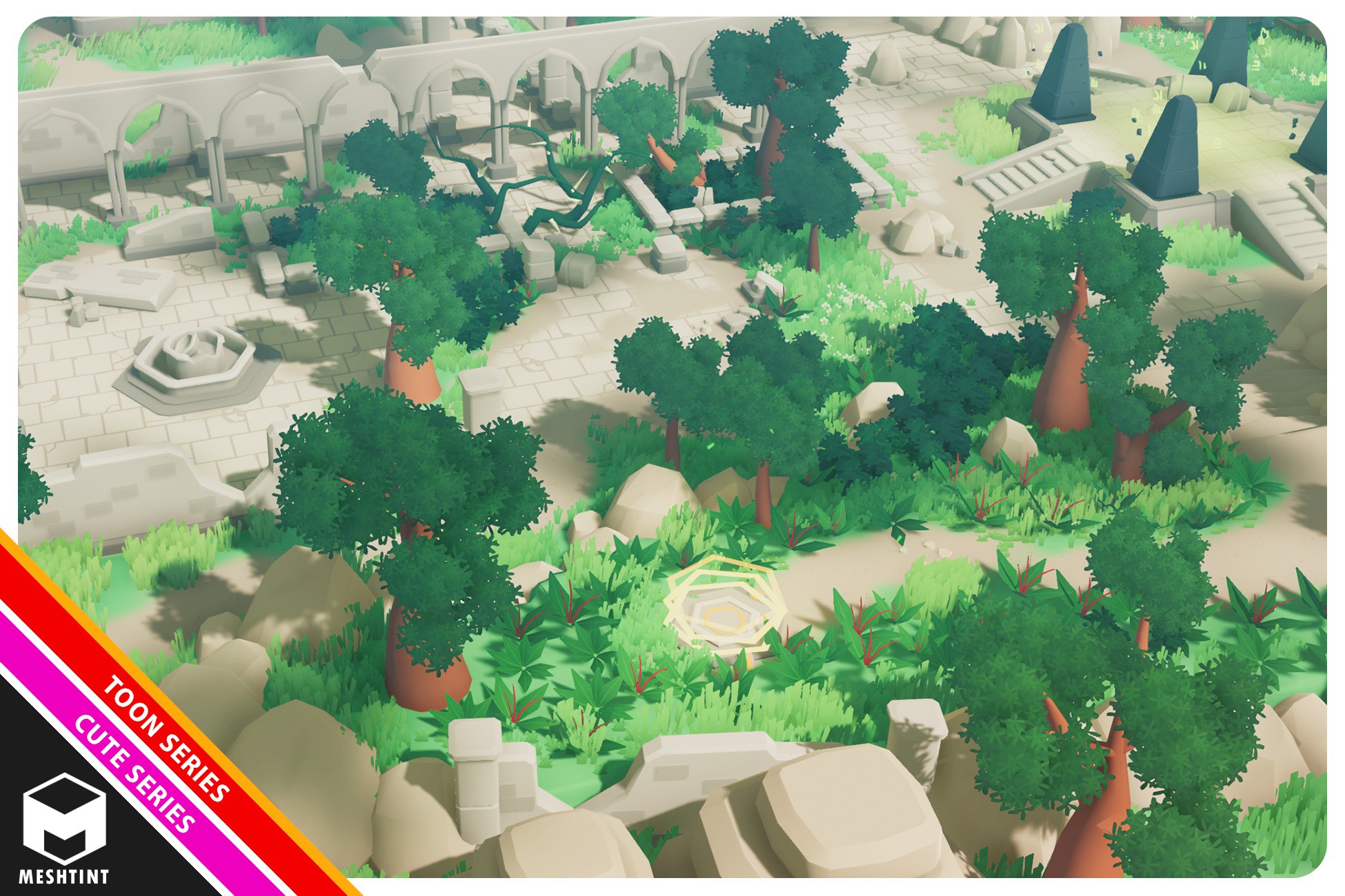 Forest Ruins Terrain Pack Cute Toon Series | 3D Fantasy | Unity Asset Store