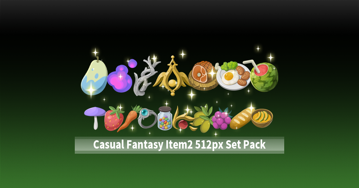 Casual Fantasy Item 2 512px Set Pack | 2D Icons | Unity Asset Store