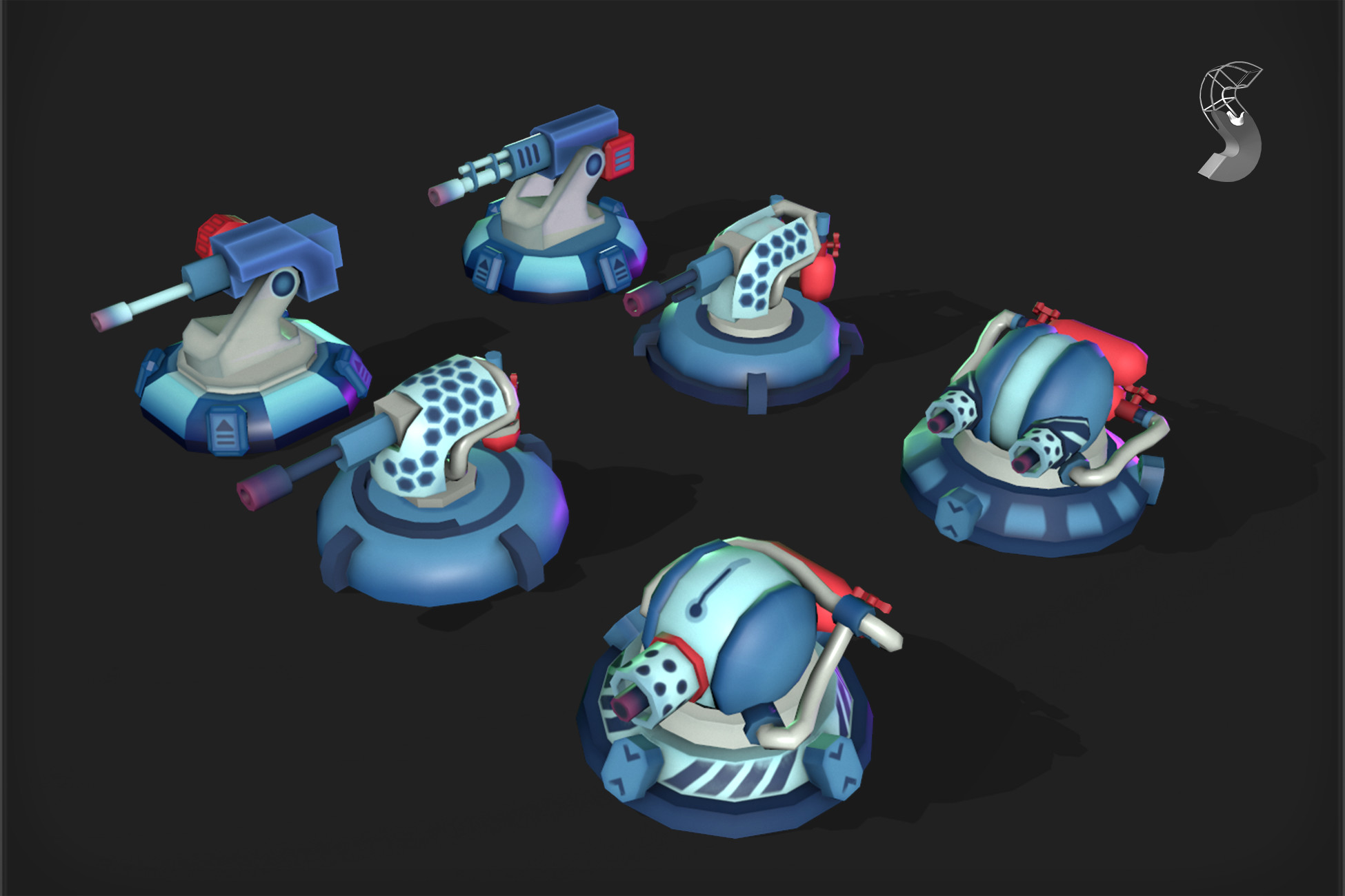 SCI-Fi Turret Pack | 3D Sci-Fi | Unity Asset Store