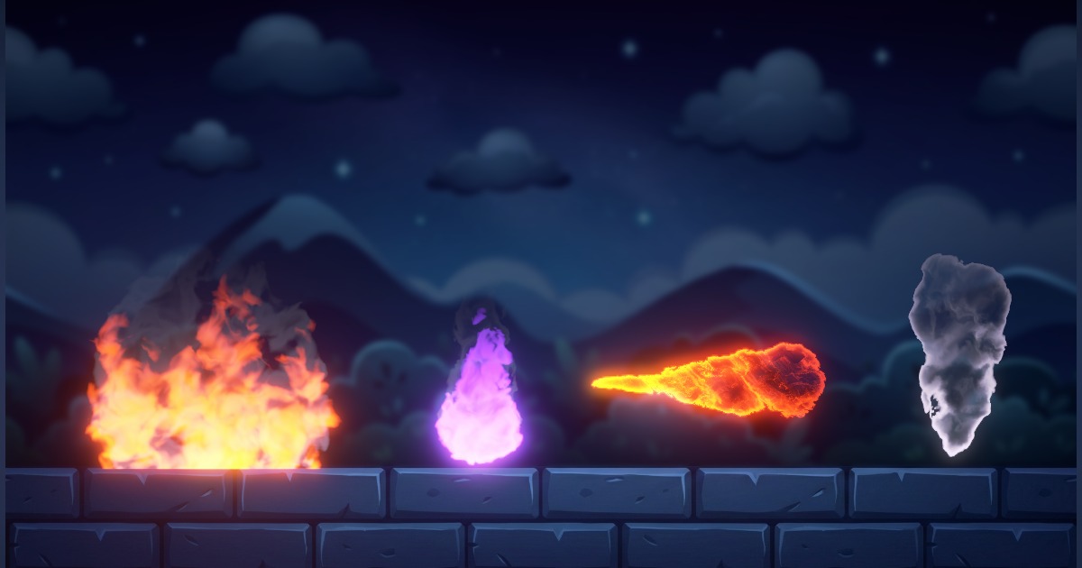 Stylized 2D Fire & Smoke VFX Pack | VFX | Unity Asset Store